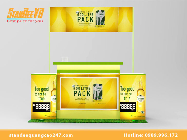 Kích thước booth sampling bao nhiêu là phù hợp?