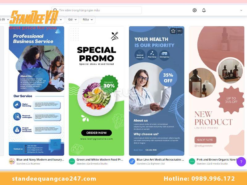 Thiết kế standee bằng Canva: Ưu & nhược điểm